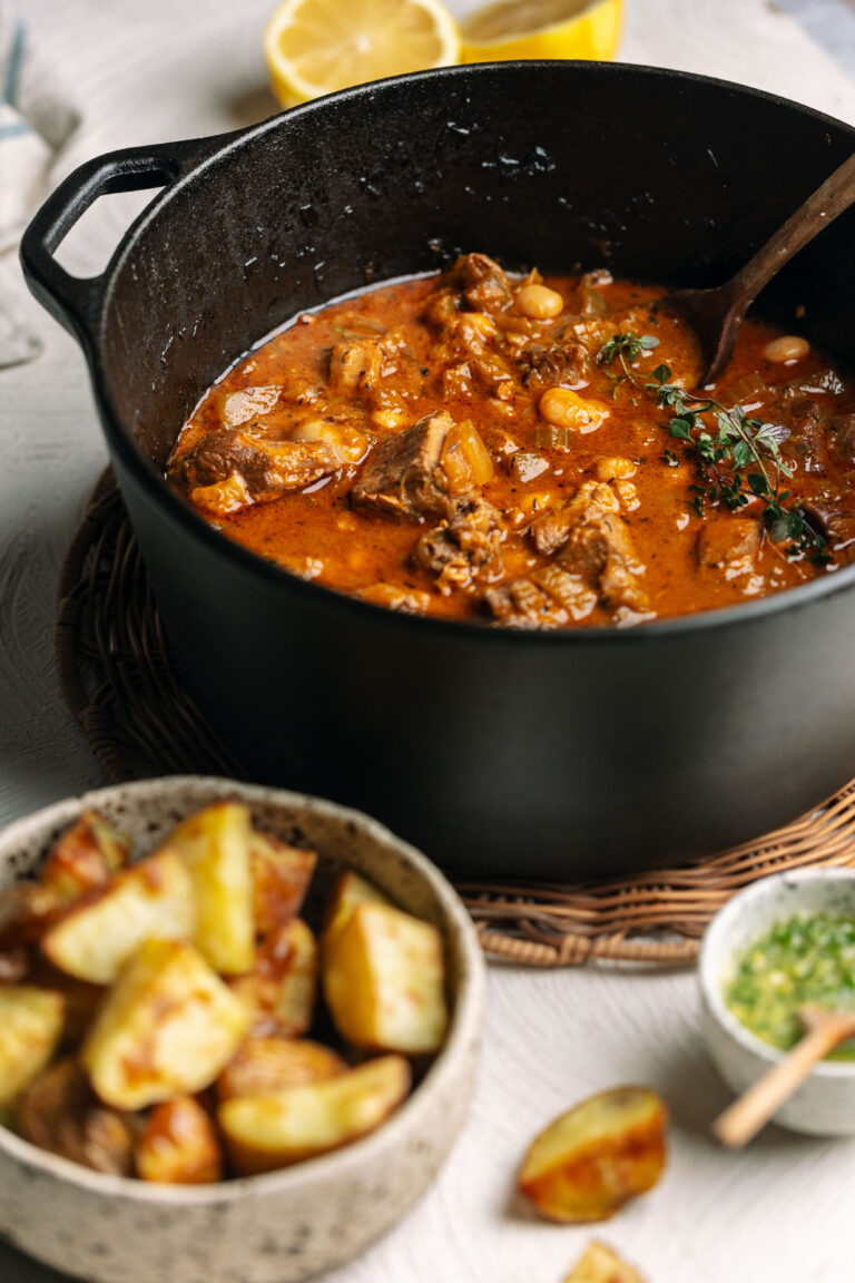 Lemony Pork & Bean Stew | Boob to Food